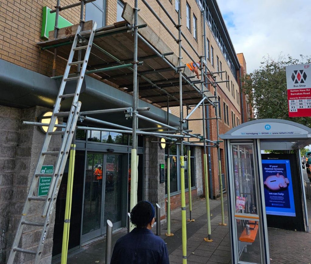 Job Centre Scaffolding Erdington by Glencross Scaffolding